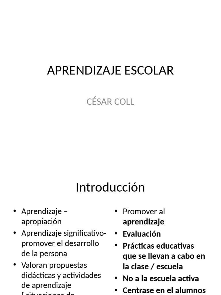 Cesar Coll Maestría | PDF | Aprendizaje | Enseñando