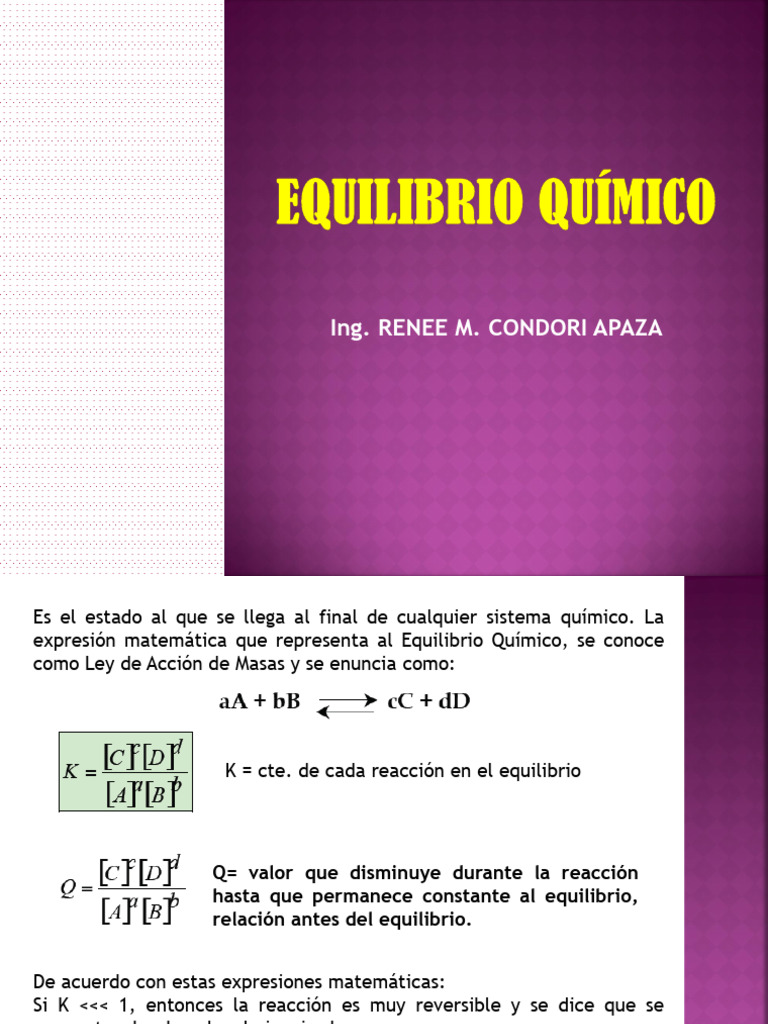 13equilibrio Químico | PDF | Solubilidad | Equilibrio químico