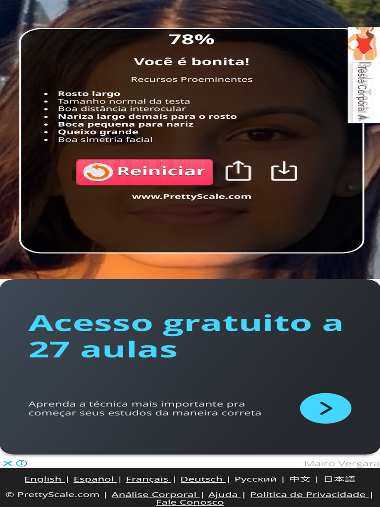Am I Pretty or Ugly Face Beauty Analysis Test | PDF