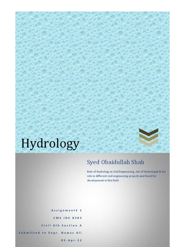 Role Of Hydrology In Civil Engineering Pdf Hydrology Flood