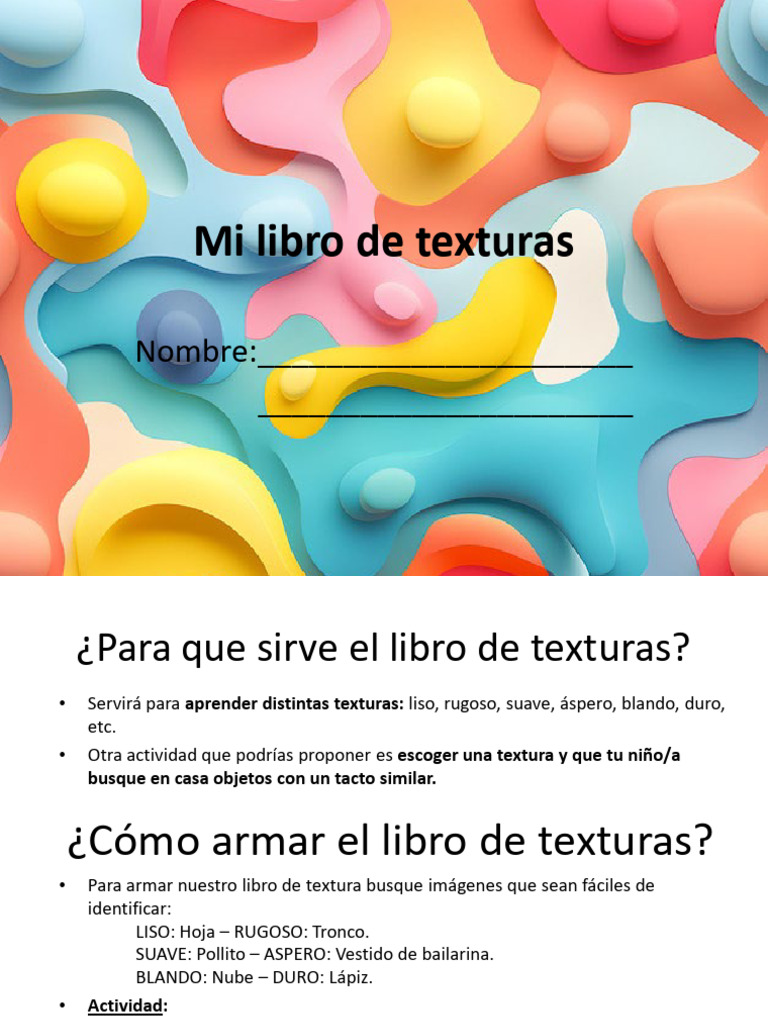 Libro de Texturas para Niños | PDF