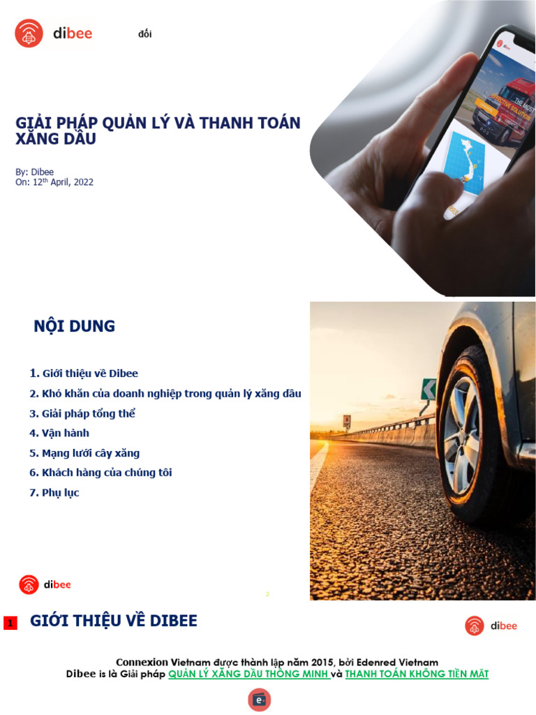 (Dibee) - Giải Pháp Quản Lý Và Thanh Toán Xăng Dầu - April2022 - VN | PDF