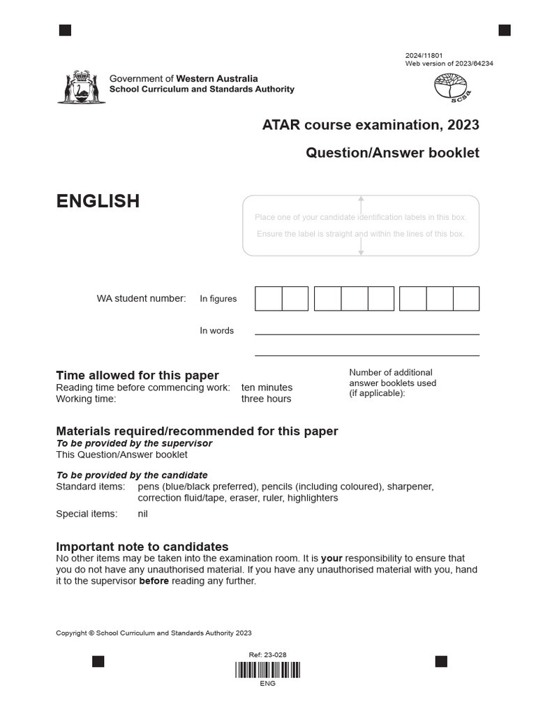 2023 National Matriculation English Exam | PDF | Copyright | Narrative