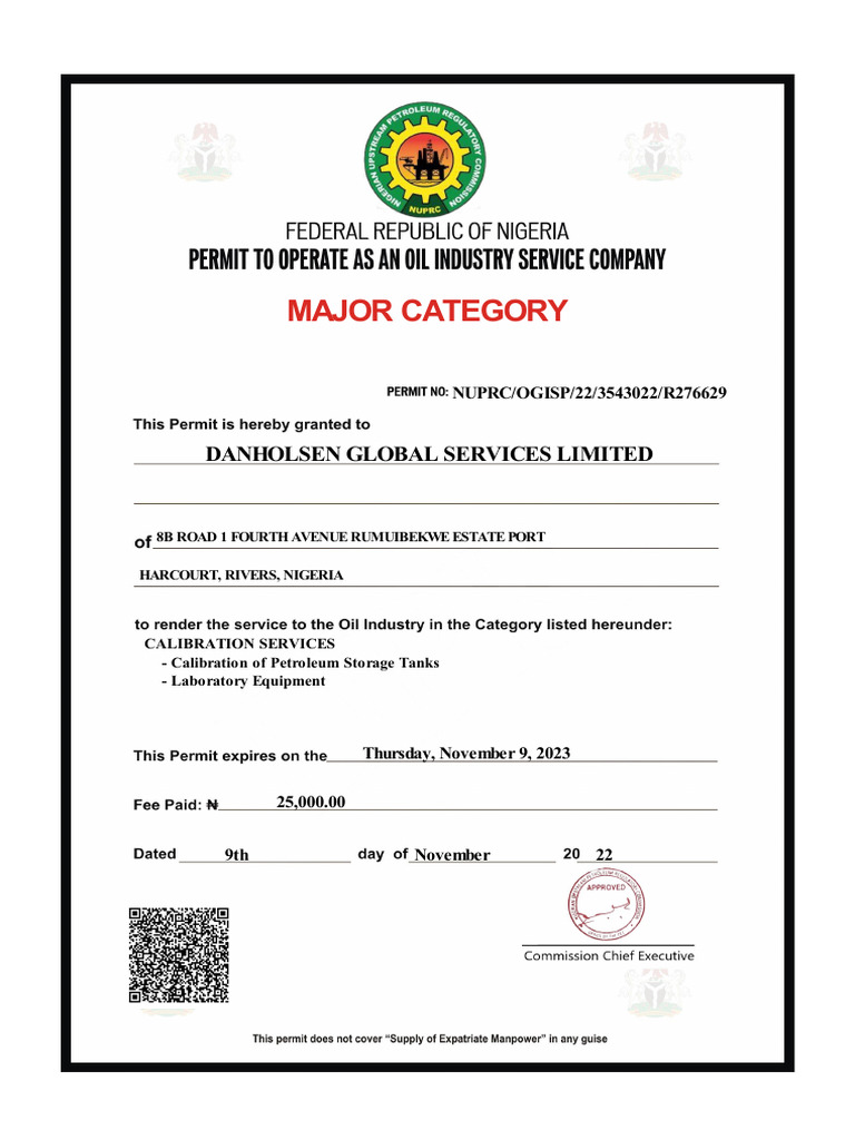 DPR Certificate for Calibration Services | PDF