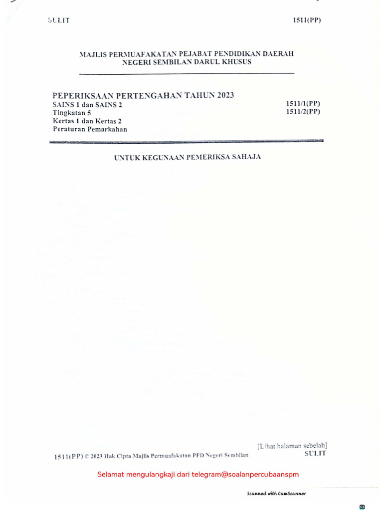 Skema PPT t5 Sains Mpppdns 2023 | PDF