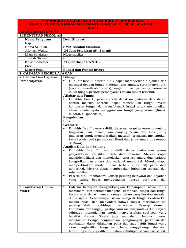 Modul Deep Learning MTK Kls 11 | PDF