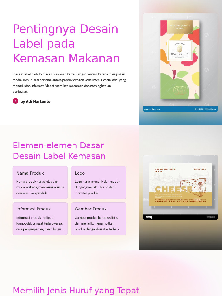 Pentingnya Desain Label Pada Kemasan Makanan | PDF