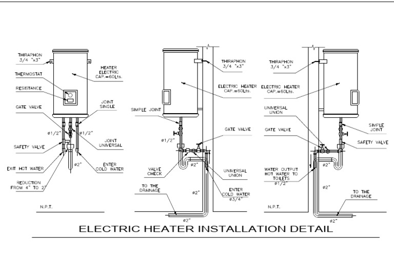 Eletric Water Heater Details Layout1 | PDF