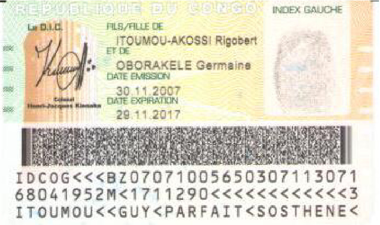 Carte D'identité Verso | PDF