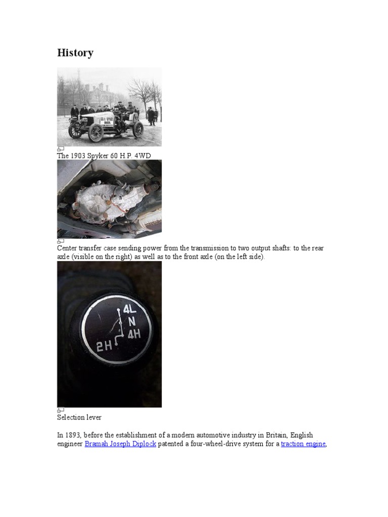 History: Bramah Joseph Diplock Traction Engine | PDF | Four Wheel Drive ...