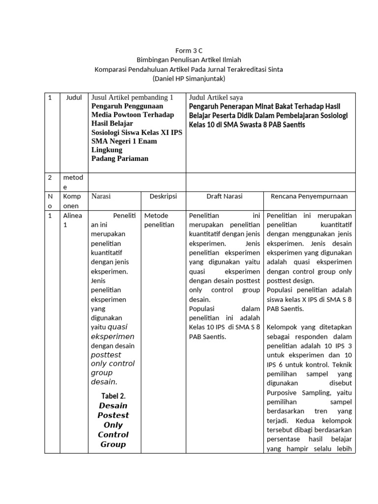 Form Isian III C | PDF
