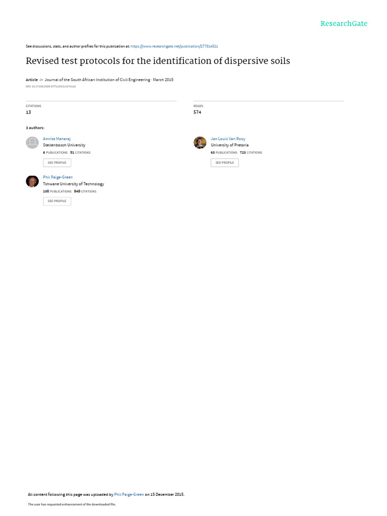 10.revised Test Protocols For The Identification of Dispersive Soils ...