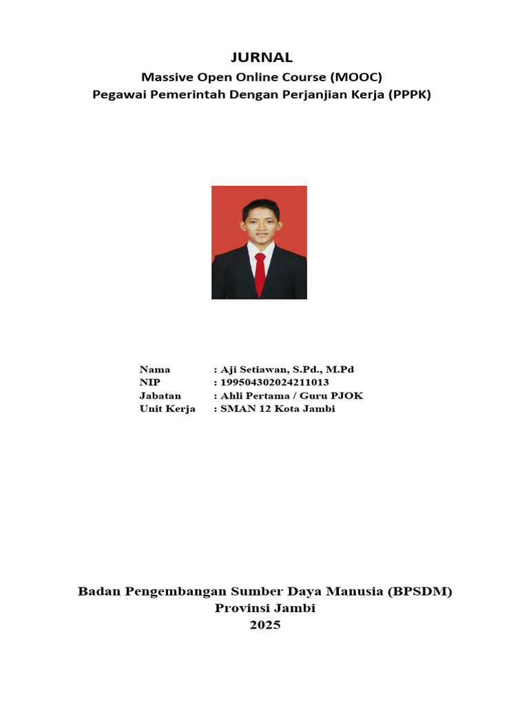 Jurnal Mooc PPPK 2025 Final | PDF