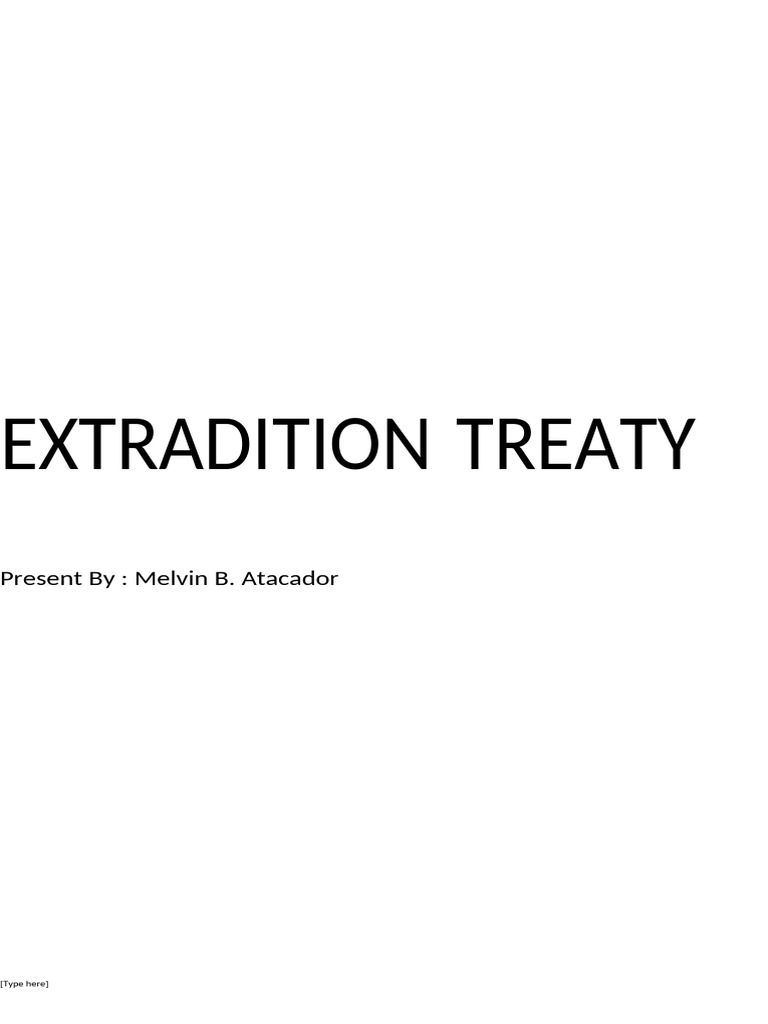Understanding Extradition Law and Process | PDF | Extradition | Treaty