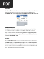 Word 2016 Creating and Opening Documents: To Create A New Blank ...