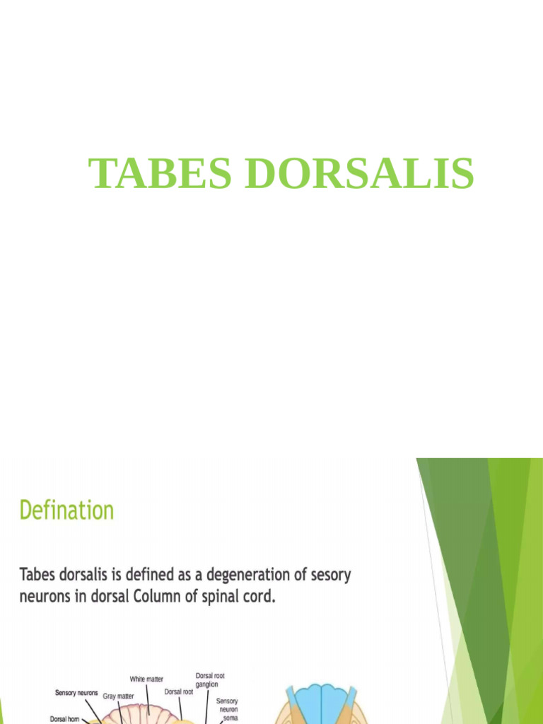 Tabes Dorsalis | PDF