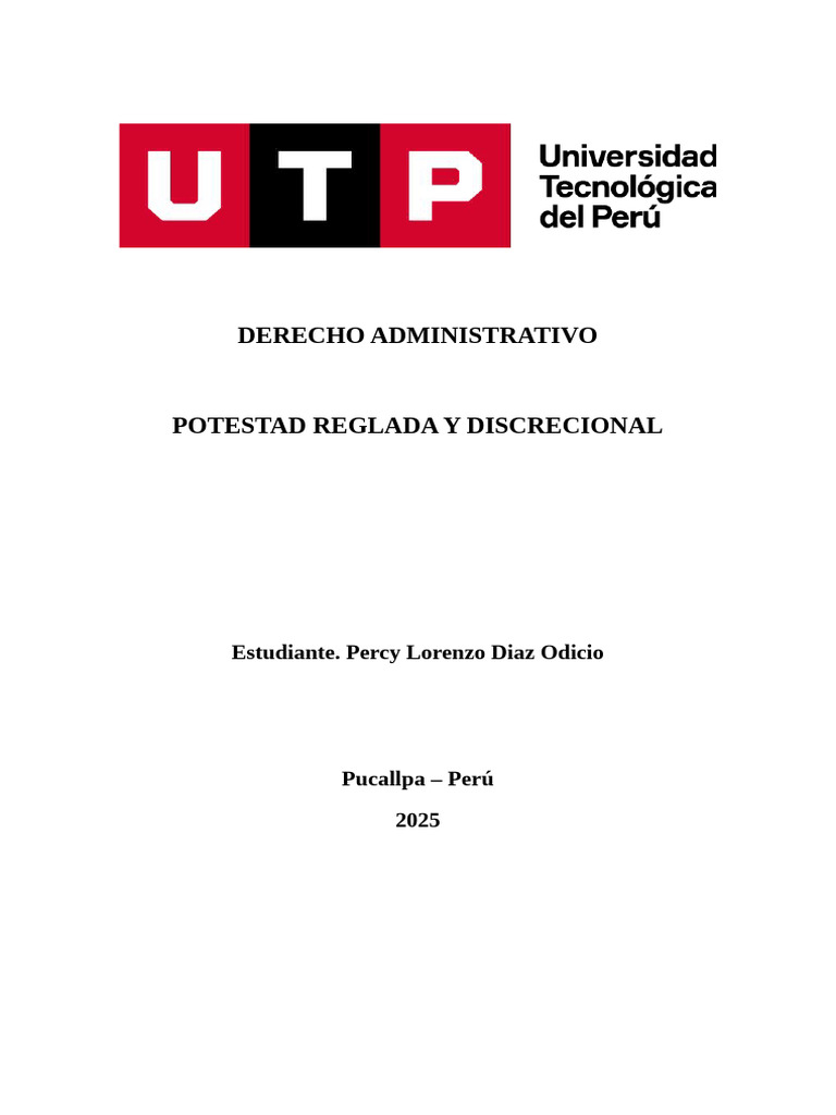 Tarea S03.2 Potestad Reglada y Discrecional | PDF
