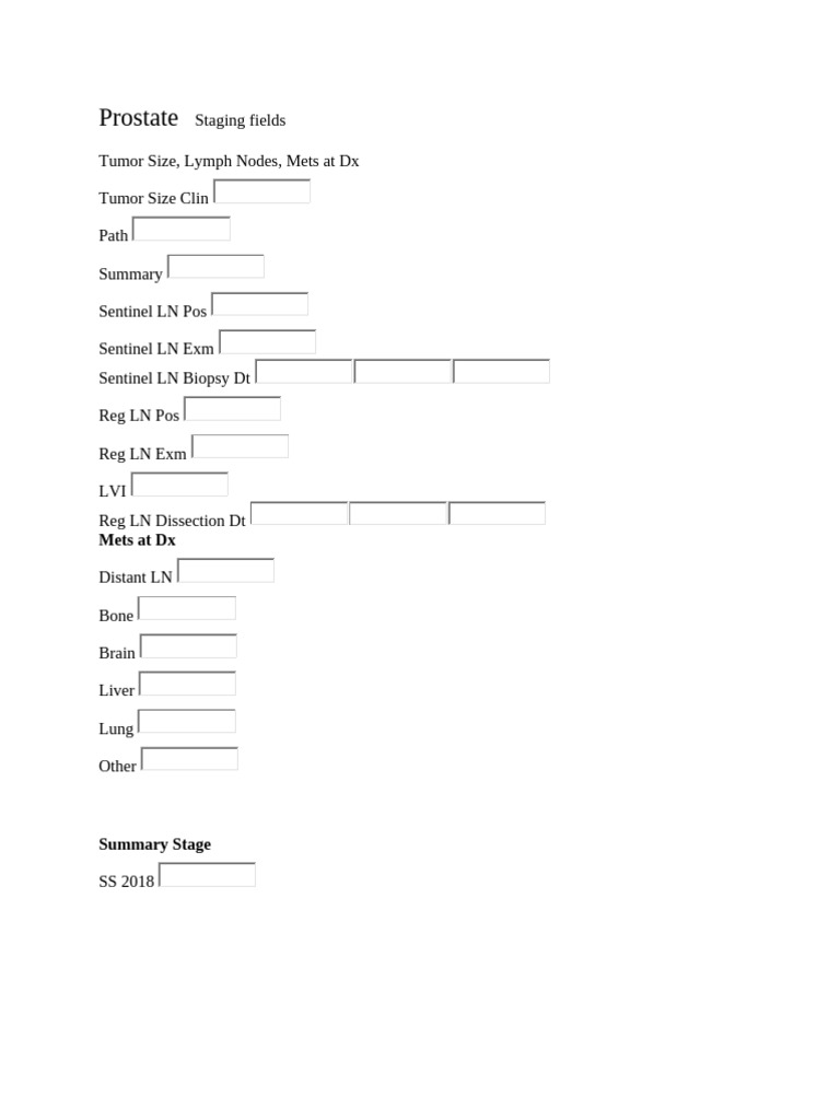 Prostate Staging Fields | PDF