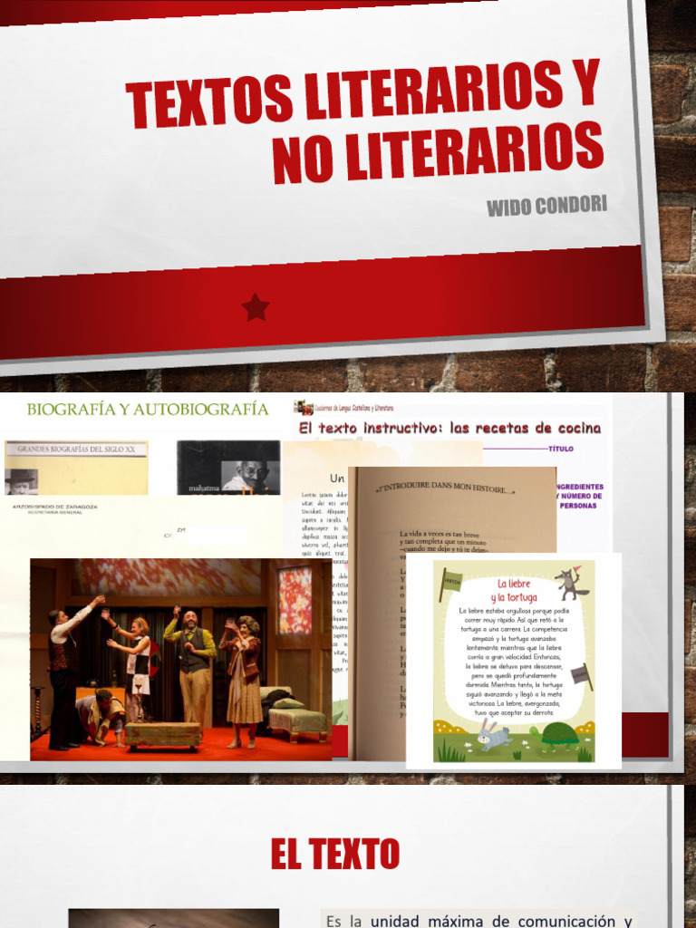 Diferencias entre Textos Literarios y No Literarios | PDF
