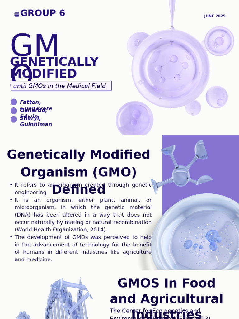 Science, Technology, and Society - Genetically Modified Objects (GMOs ...