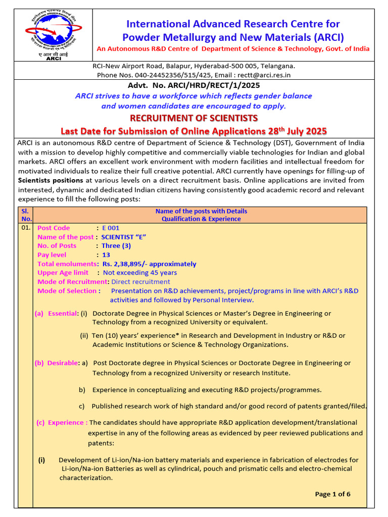 Website Advertisement Scientist 2025 (25625) Final | PDF | Lithium Ion Battery | Academic Degree