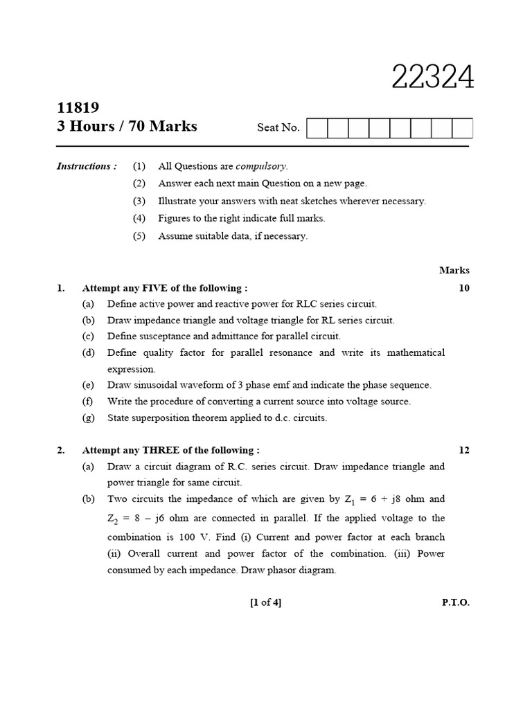 2018 Winter Question Paper (Msbte Study Resources) | PDF | Electrical ...