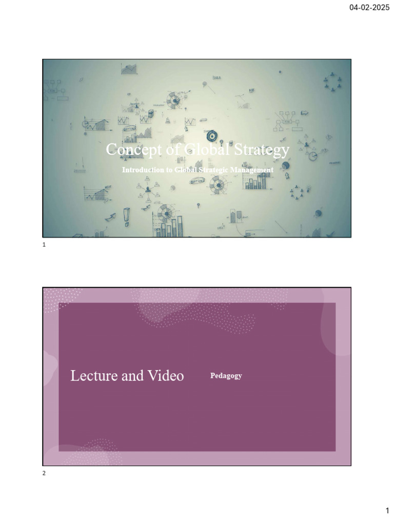 Concept of Global Strategy | PDF | Strategic Management | Knowledge