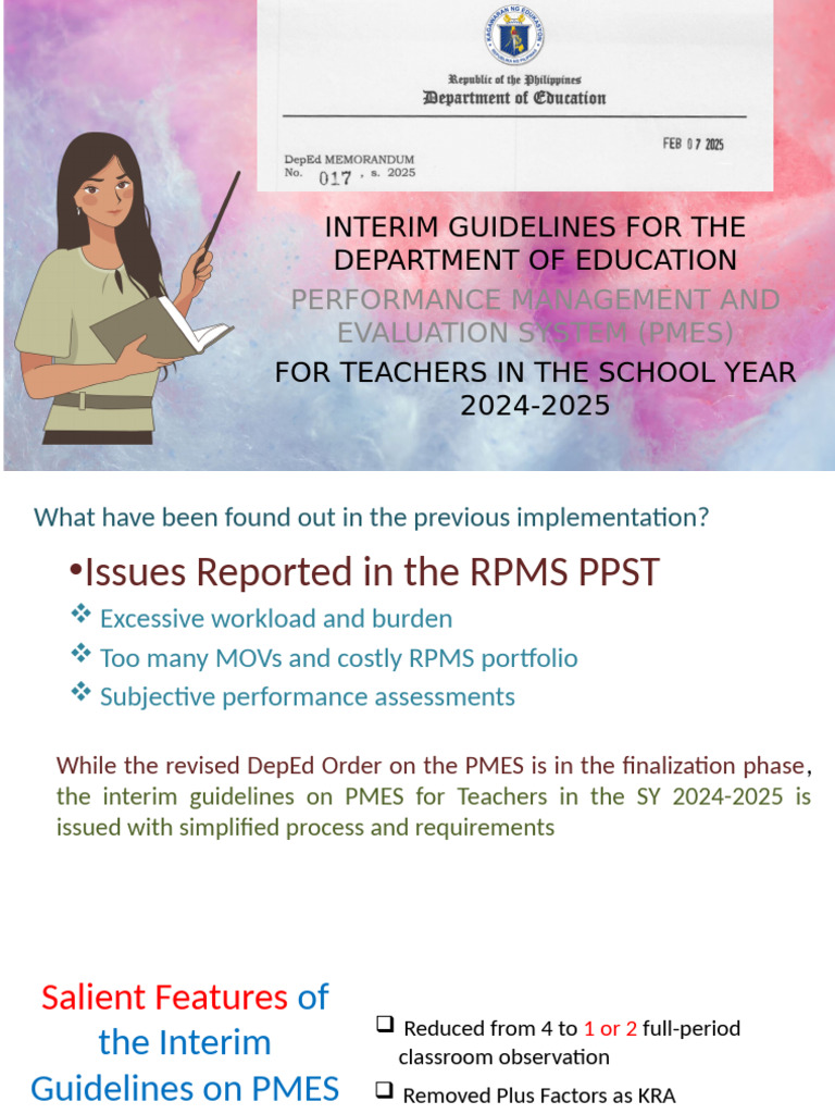 Performance Management and Evaluation System PMES 1 | PDF | Learning ...