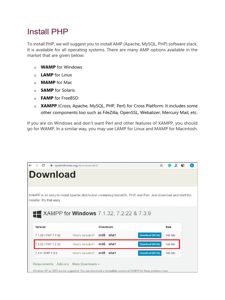 2 Install PHP and Xampp and Running PHP | PDF | Php | Computing