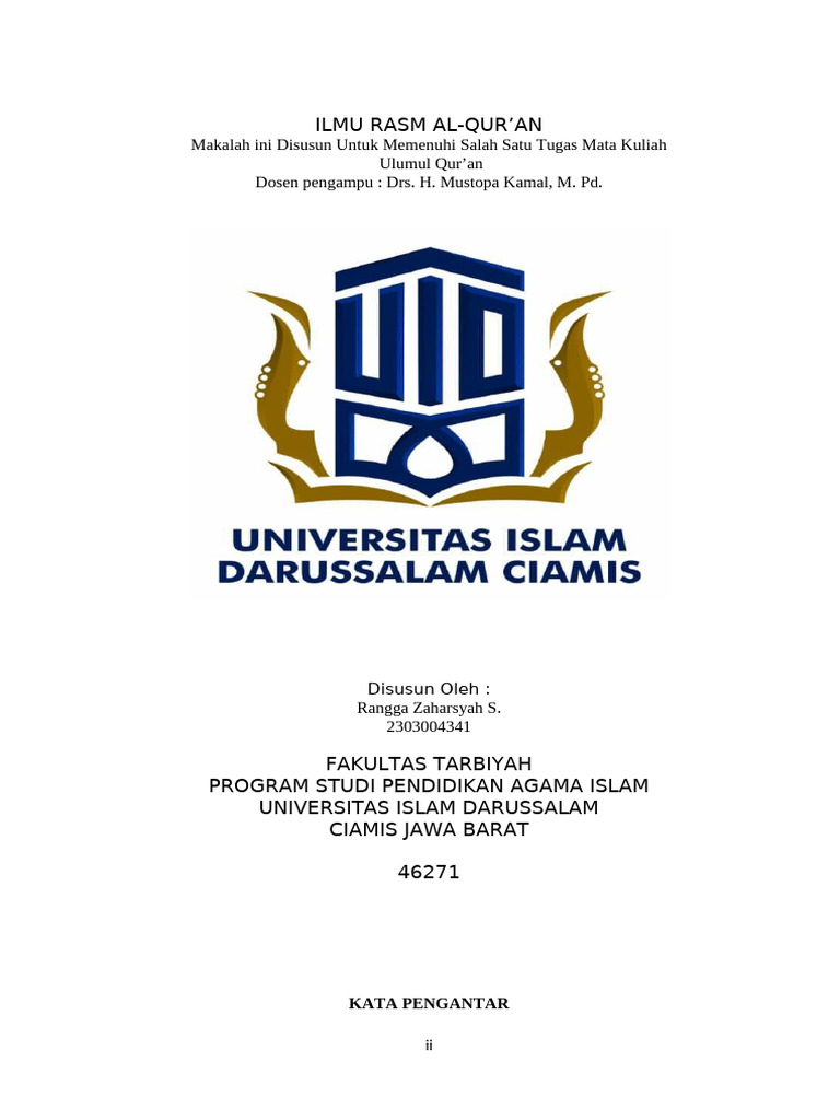 Dasar-Dasar Ilmu Rasm Al-Qur'an | PDF
