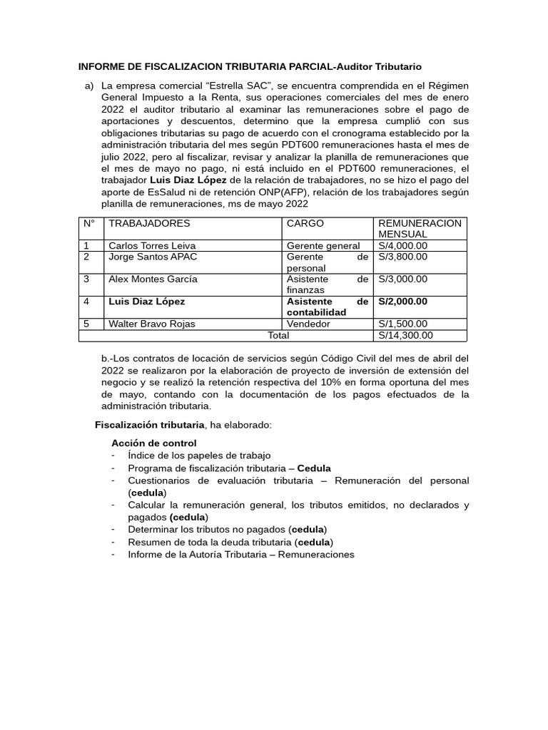 Informe de Fiscalizacion | PDF | Multa (pena) | Auditoría