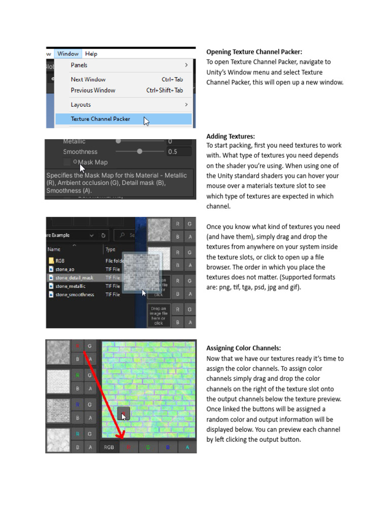 Texture Channel Packer Guide | PDF | Texture Mapping | Imaging
