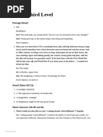 Important Questions on The Third Level | PDF