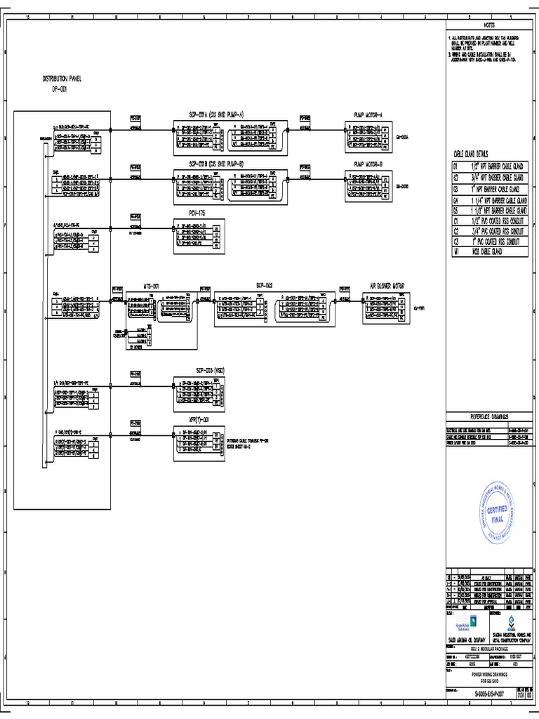 S 6005 Eis P 007 Rev.00 Power Wiring Drawing For Eis | PDF