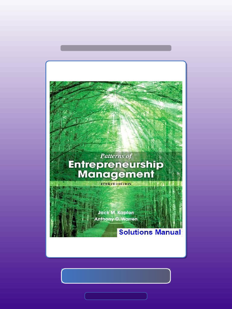 Patterns of Entrepreneurship Management 4th Edition Kaplan PDF Download ...