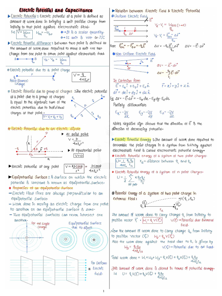 Electric Potential&Capacitance? | PDF