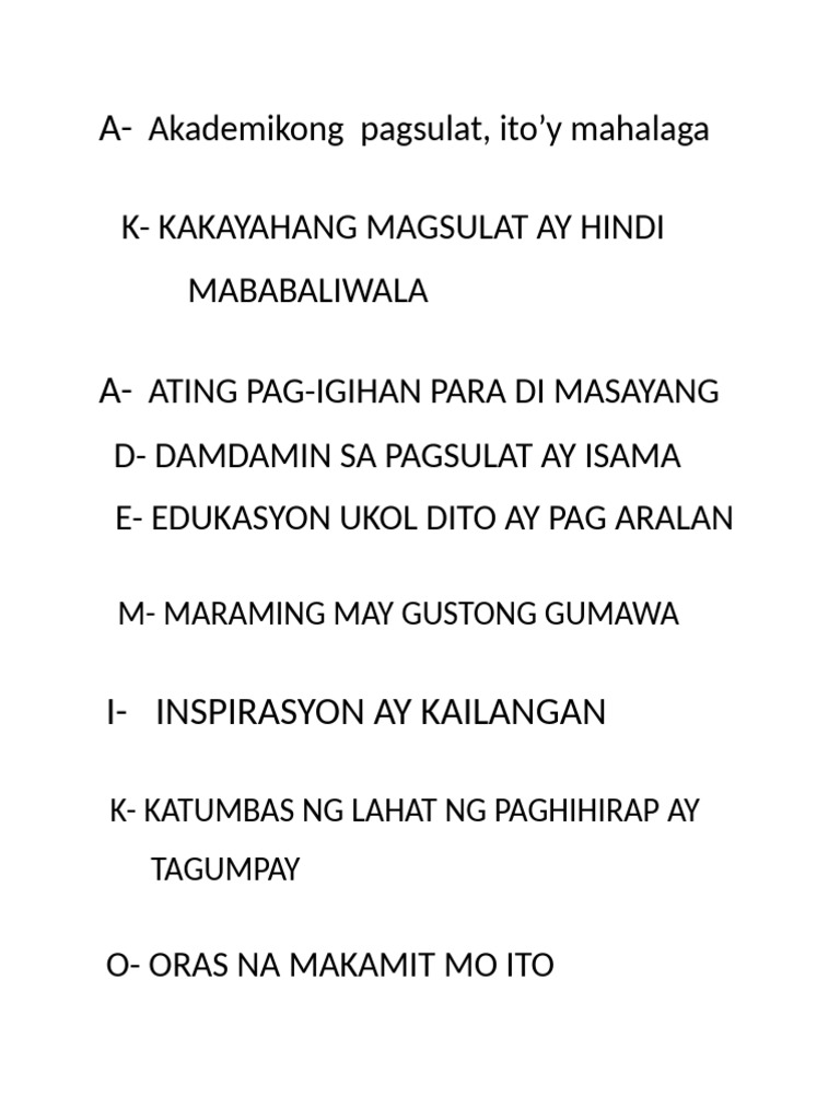 Akademikong Pagsulat | PDF