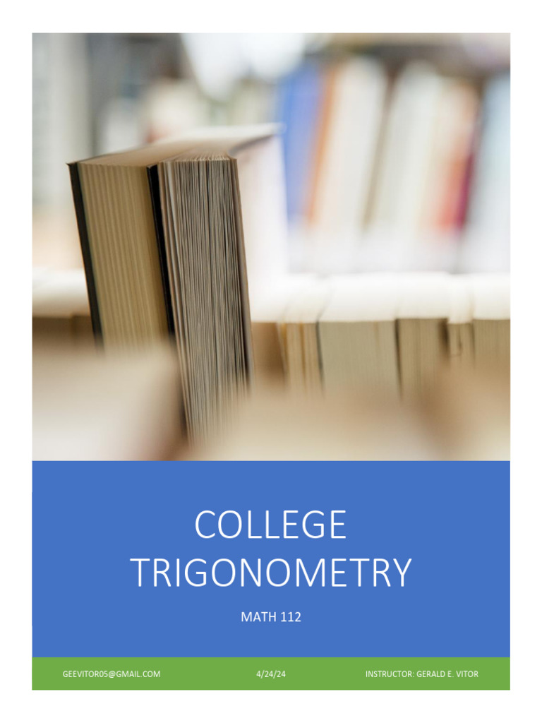 College Trigonometry Overview | PDF | Trigonometric Functions ...