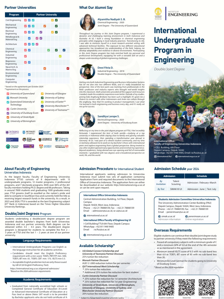 Double/Joint Degree in Engineering Program | PDF | Test Of English As A ...