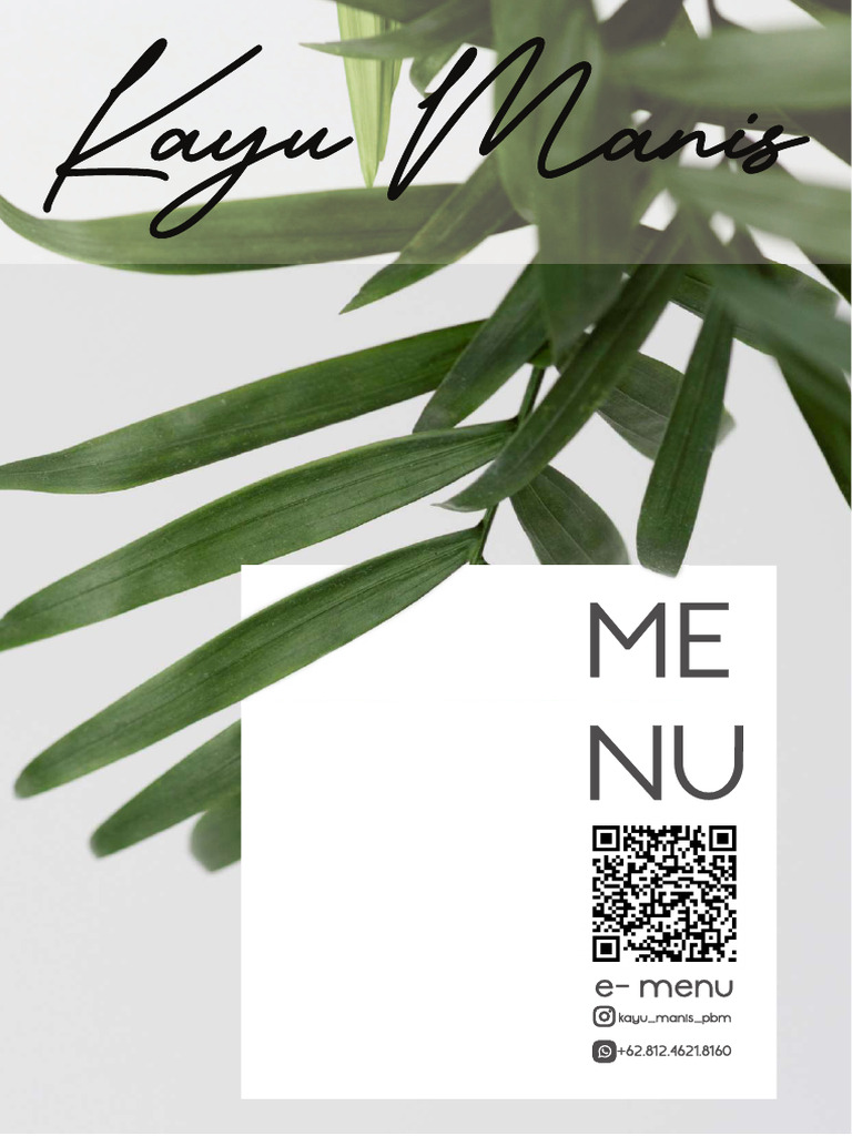 Menu Lengkap Resto Kayu Manis | PDF