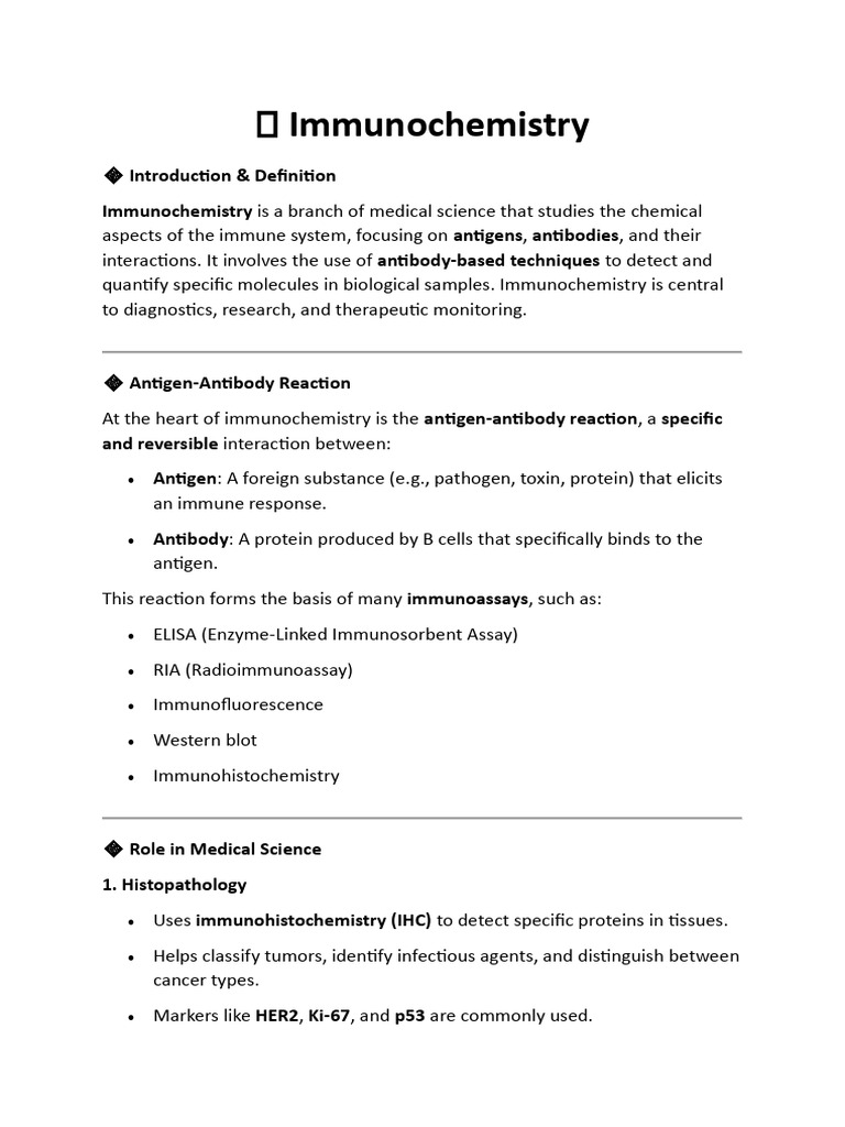 ? Immunochemistry | PDF | Immune System | Elisa