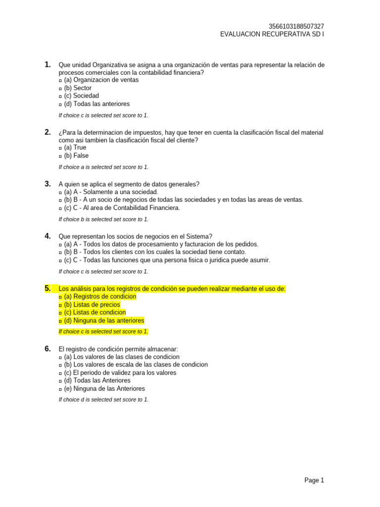 Evaluacion Recuperativa SD I | PDF | Factura | Contabilidad