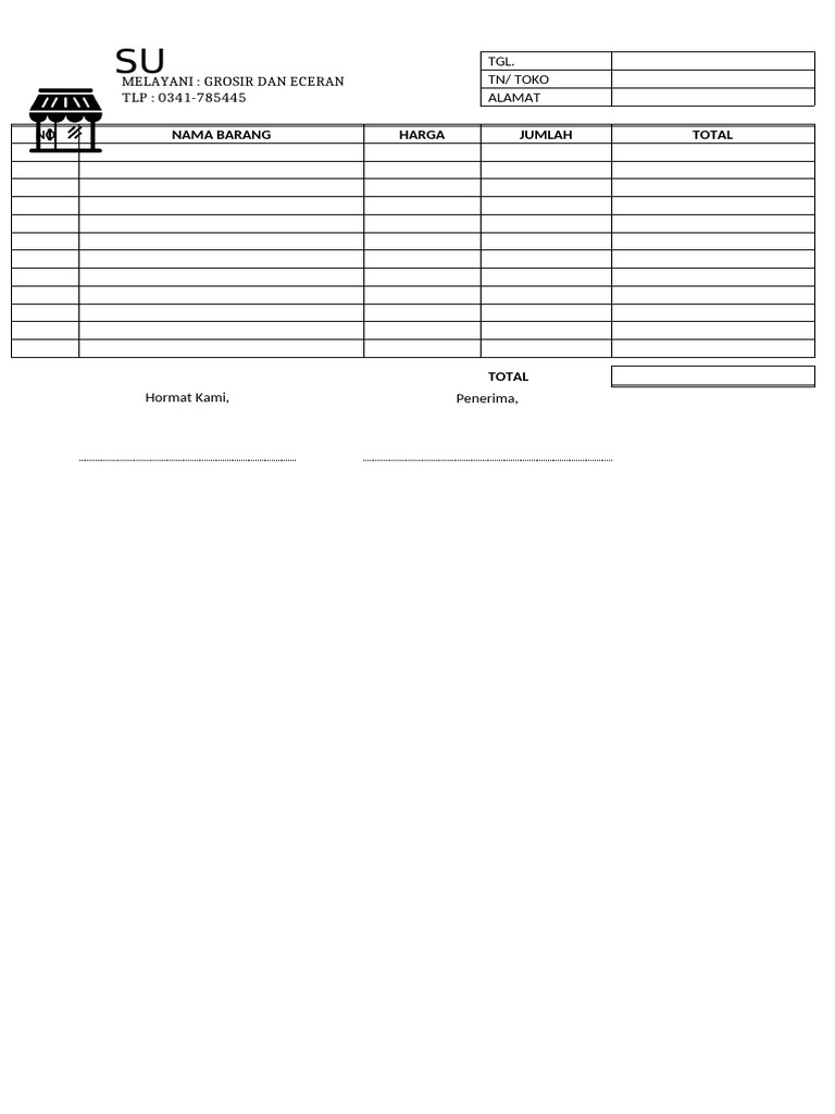 Nota Toko Sembako | PDF
