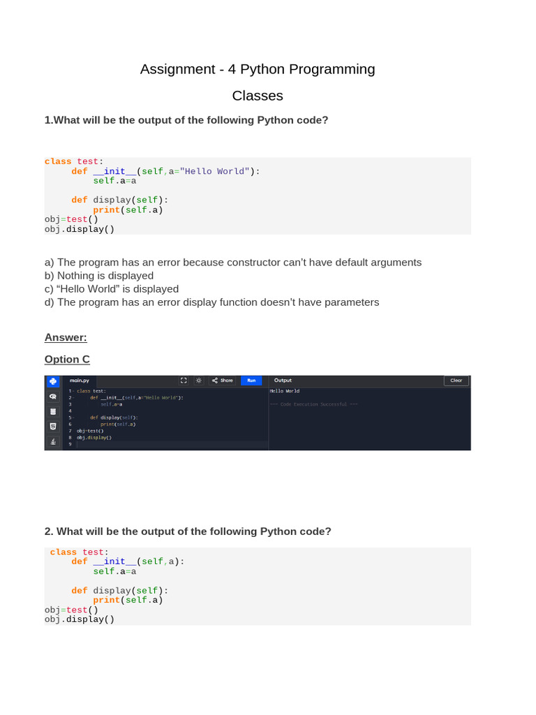 Assignment4-Python Programming by Simeon | PDF