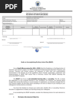 Re-Entry Action Plan (Reap) and Implemetation Report: Dep Artment of ...