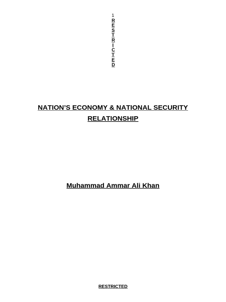 Nations Economy & National Security | PDF | Military | Securities