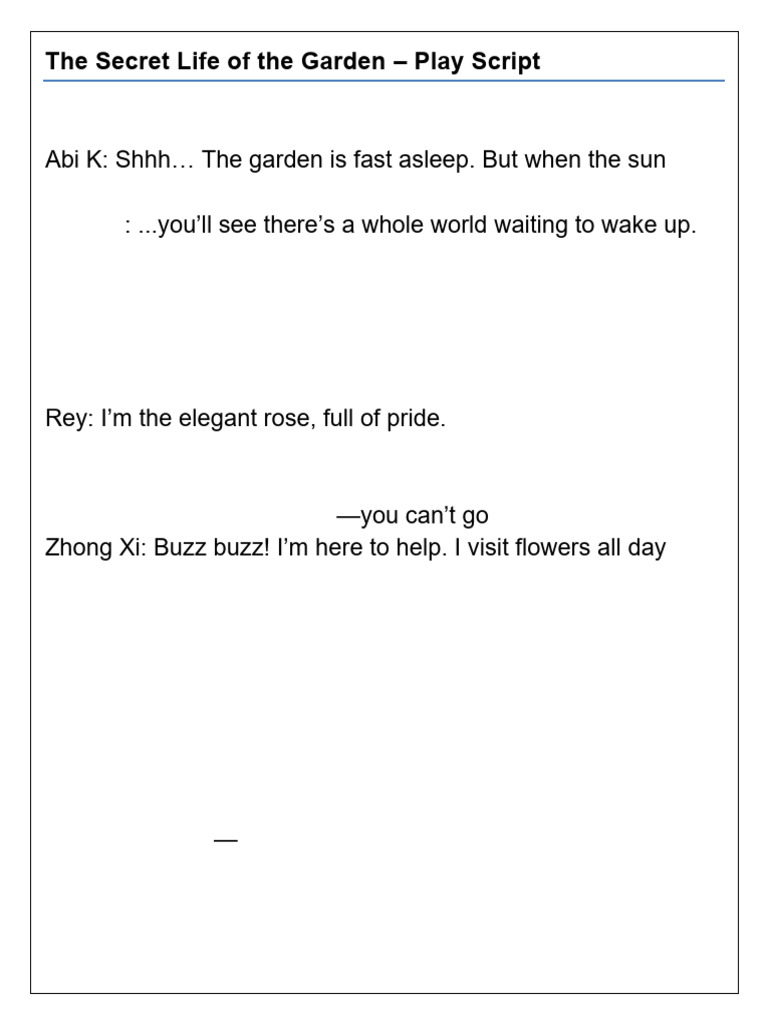 The Secret Life of the Garden Script | PDF | Flowers | Pollination