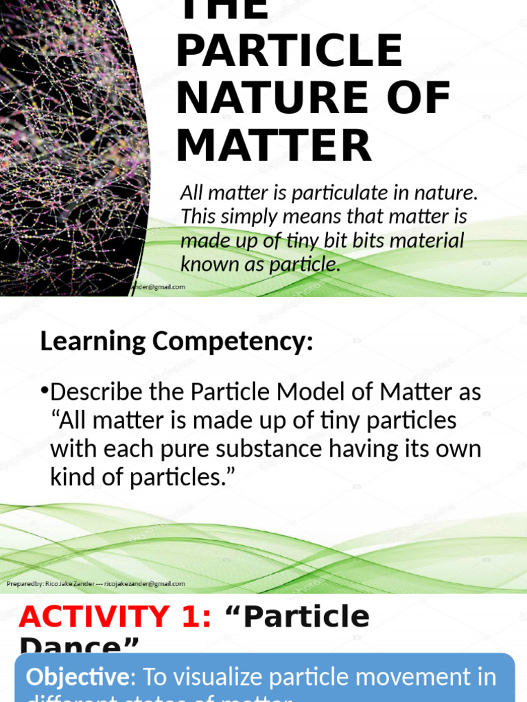 Understanding the Particle Model of Matter | PDF | Gases | Matter