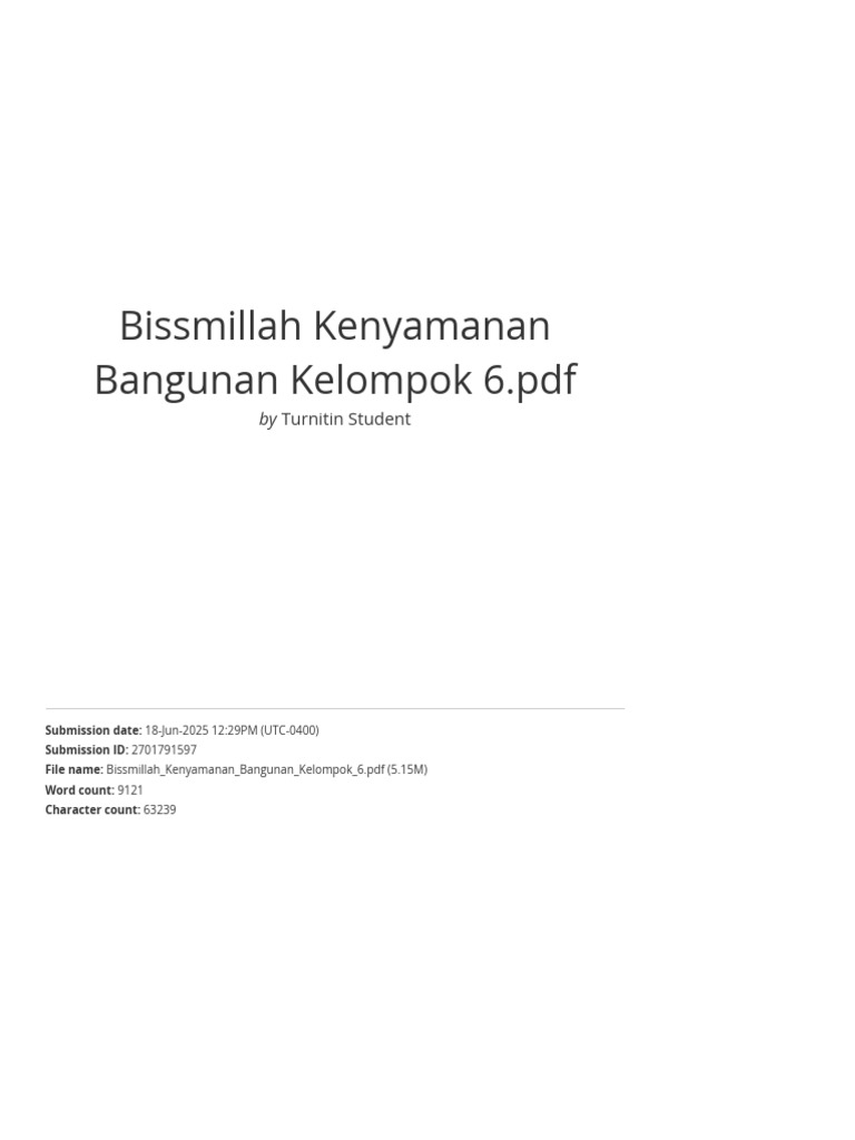 Hasil-plagiarisme-Bissmillah Kenyamanan Bangunan Kelompok 6 | PDF | Computing | Software
