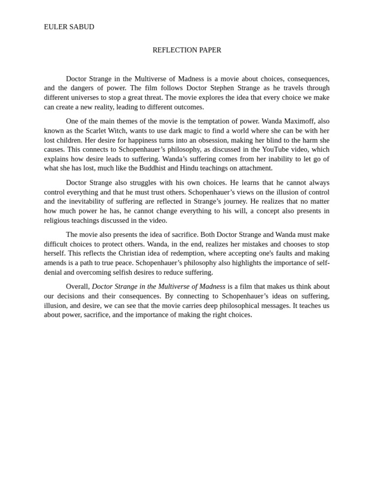 Reflection Paper | PDF